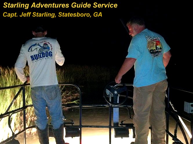 Capt. Jeff Starling, Flounder Gigging Charters and Trips: boat lights ...